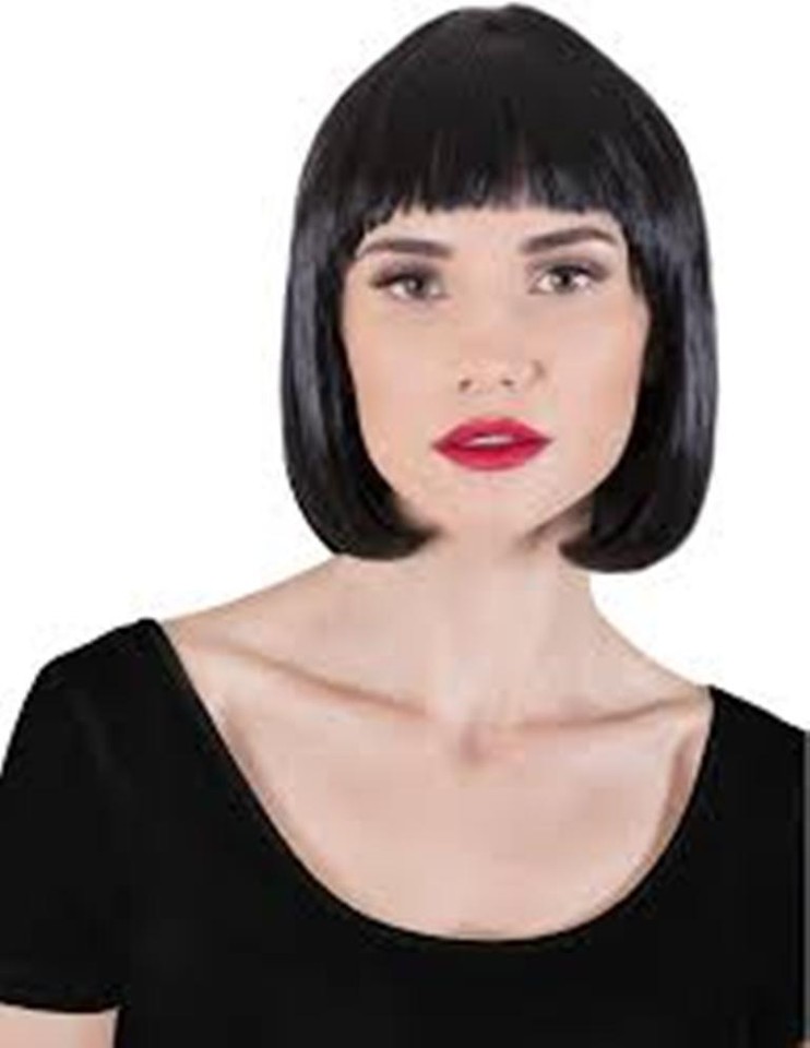 New Kangaroo Black Bob Super Model Wig Adult Womens One Size Halloween ...