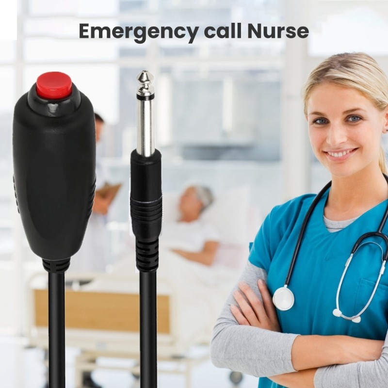 Push Button Cord Cable for Nurse Station 6.35mm Mono Port Nurse Call ...