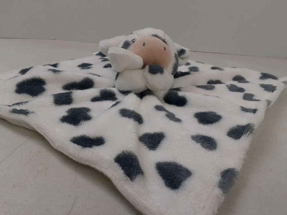 Carter’s Spotted Cow Lovey Baby Security Blanket Black & White Plush ...