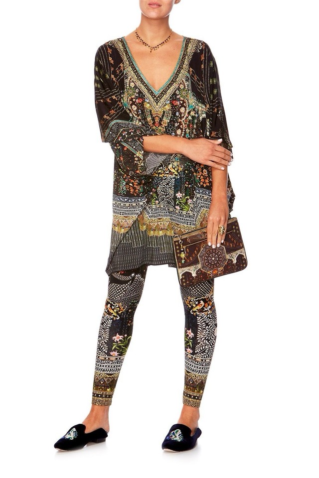 Camilla Short Kaftan One Size OS Behind Closed Doors Jersey Dress | eBay.de