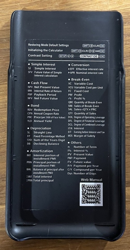 Casio Financial Consultant Calculator FC-200V 2nd Edition | eBay