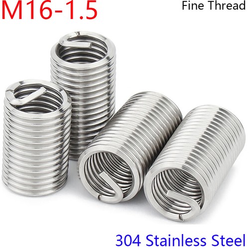 M16 - 1.5 304 Stainless Steel Fine Thread Helicoil Insert Wire Threaded ...
