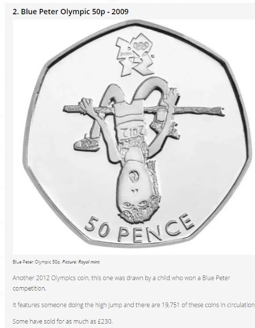 Rare Blue Peter 50p Coin (Olympics 2012) High Jump | eBay UK