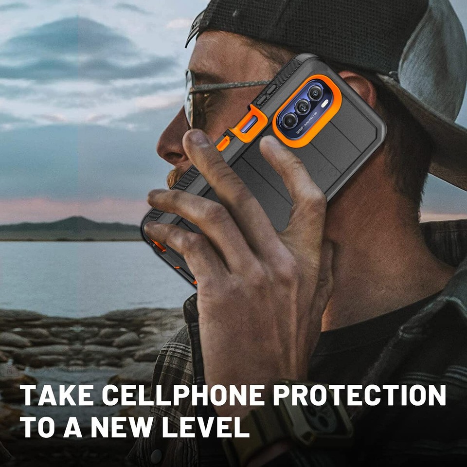 Rugged ShockProof Armor Hybrid Phone Case Cover Belt Clip Stand Screen ...