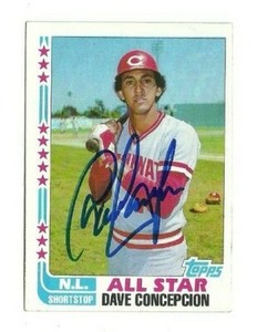 Dave Concepcion 1982 Topps signed auto autographed card Reds | eBay