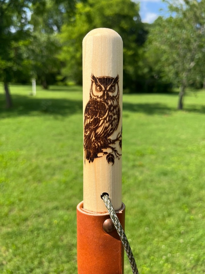 Owl Natural Earth Tones Poplar Wood Walking Stick Hiking Staff | eBay