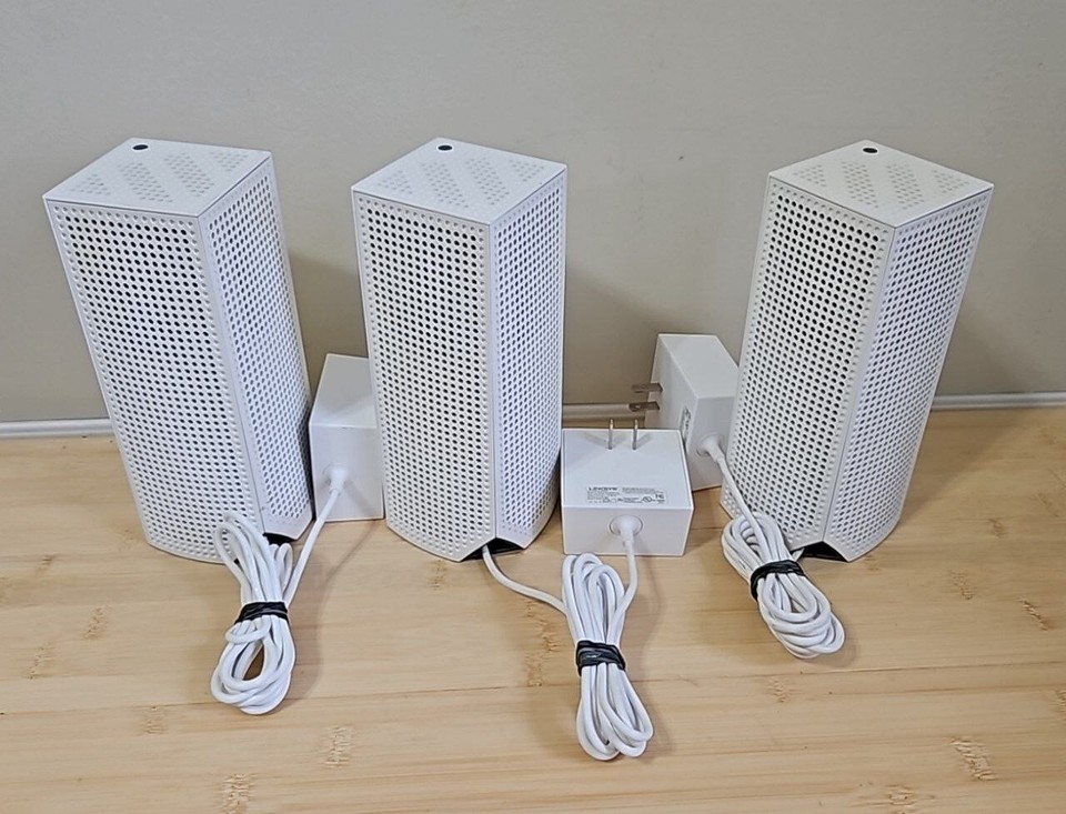Lot Of 3 LinkSys Velop Mesh Routers WHW03 V2 Tri-Band Wi-Fi System W ...