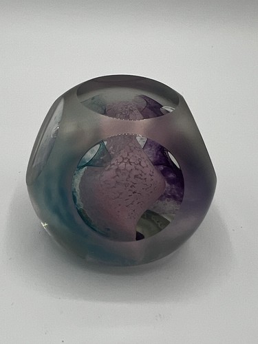 STUART ABELMAN PAPERWEIGHT Signed Multi Faceted | eBay