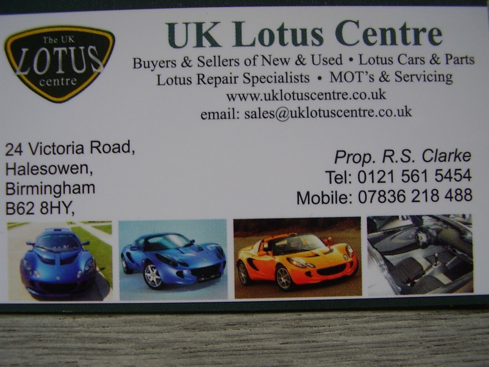 GENUINE LOTUS ELISE EXIGE EUROPA EVORA FRONT CLAMS VX220 FRONT CLAM ...