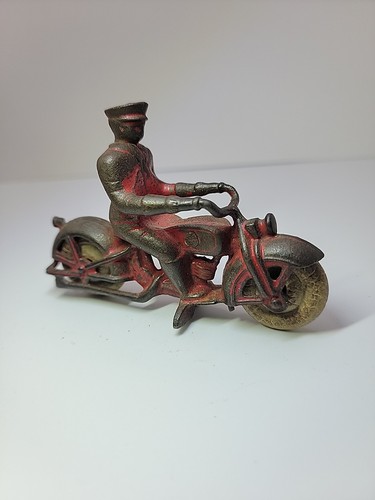 1930s Ac Williams Kilgore Hubley Cast Iron Motorcycle Cop 4” Original ...