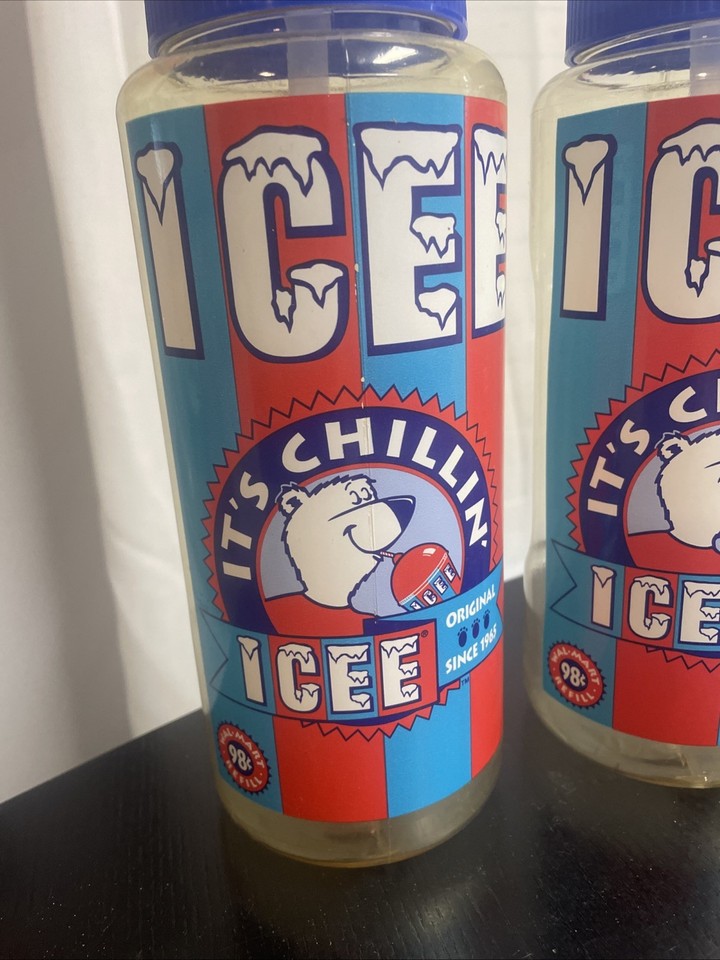 Icee Bear Water Bottle Reusable Screw Top With Straw Set Of 3 It’s ...