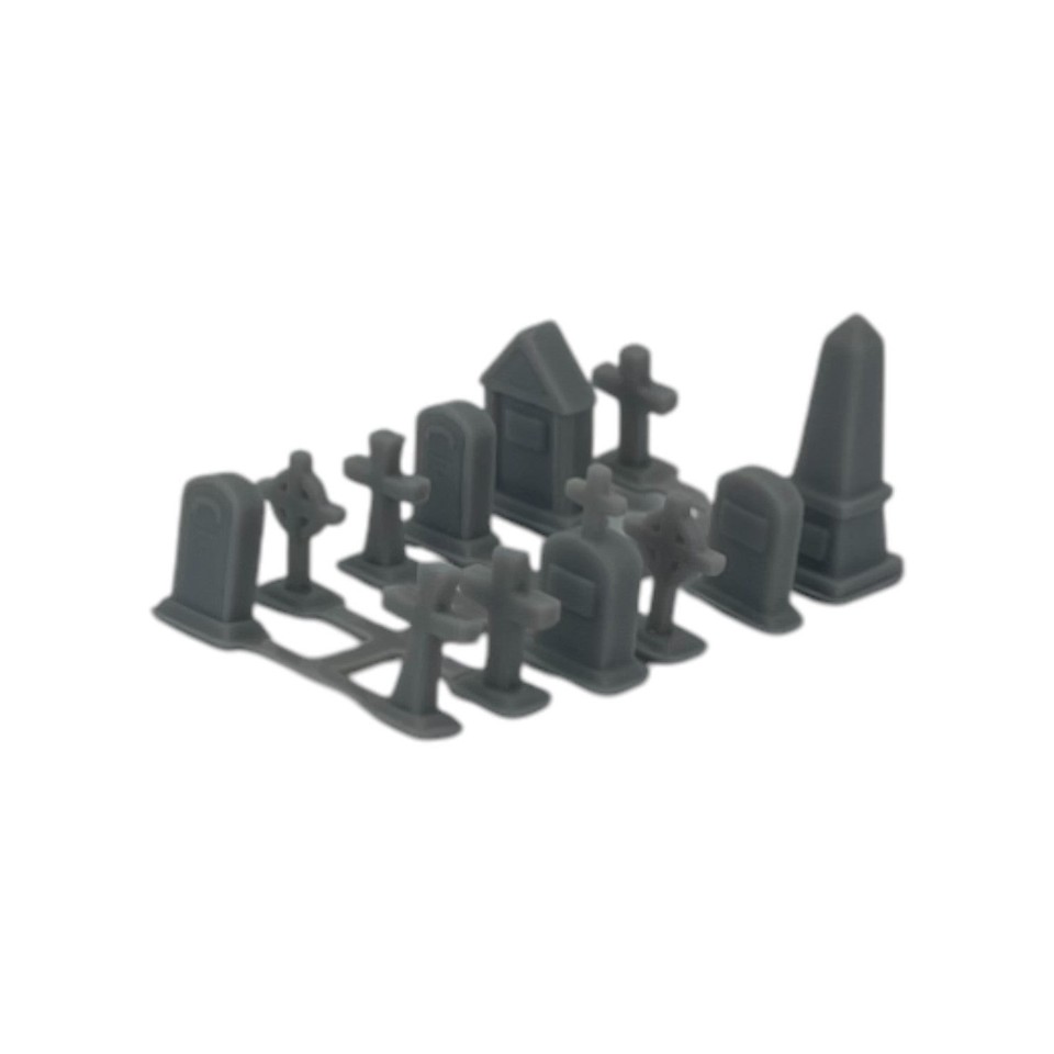 Graveyard Set (12pcs) Resin - HO Scale - Gray | eBay