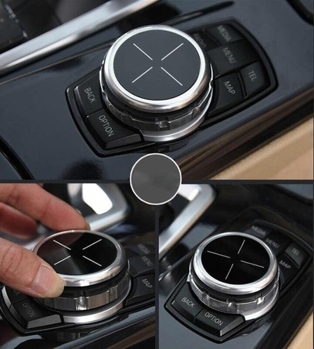 For BMW X5 X6 E70 2008-2013 Silver Aluminum Console Multimedia Knob ...