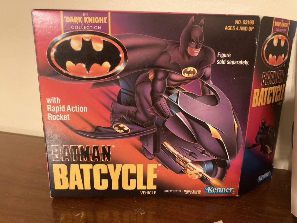 Vintage NIB KENNER BATMAN THE DARK KNIGHT COLLECTION BATCYCLE New In ...