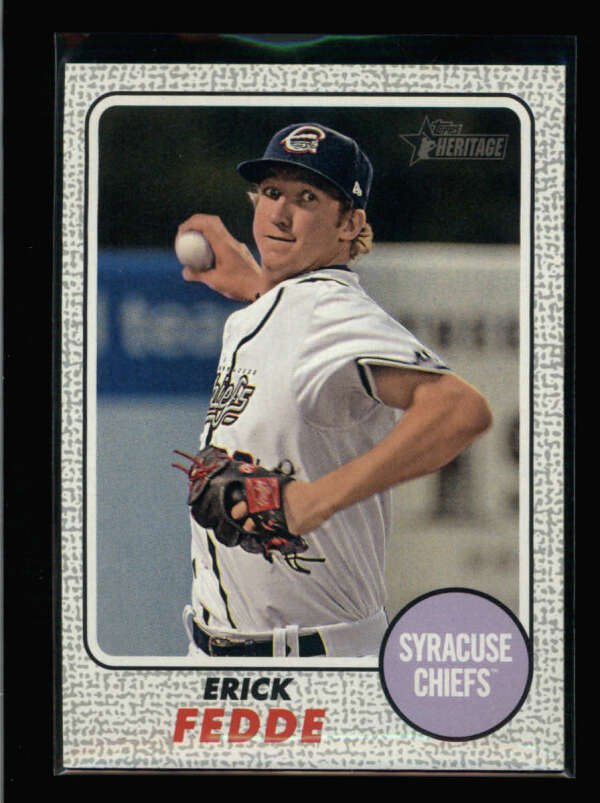 ERICK FEDDE 2017 TOPPS HERITAGE MINOR LEAGUE #9 ROOKIE GRAY #24/25 ...