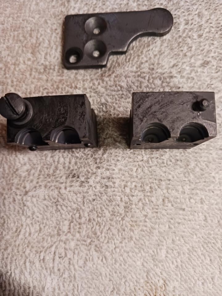 LYMAN 45 CAL 200 GRAIN BEVEL BASE BULLET MOLD with handle and mold ...