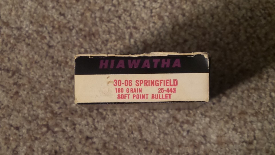 Vintage Gambles HIAWATHA Center Fire 30-06 Springfield Ammo Shell Box ...