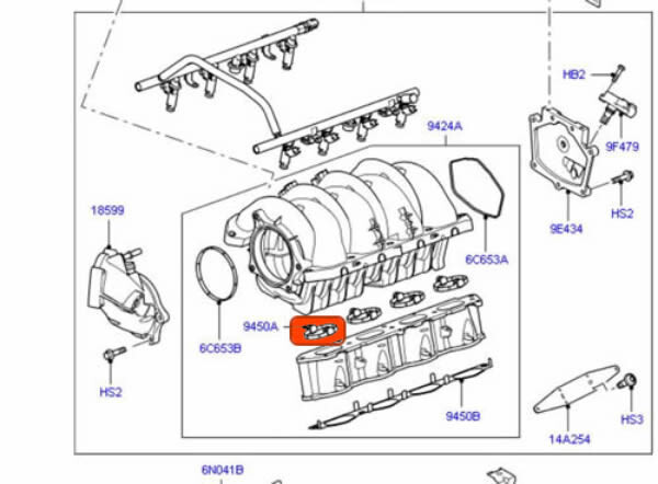 GENUINE LAND ROVER INTAKE MANIFOLD GASKET RANGE ROVER LR3 SPORT SET 8 ...