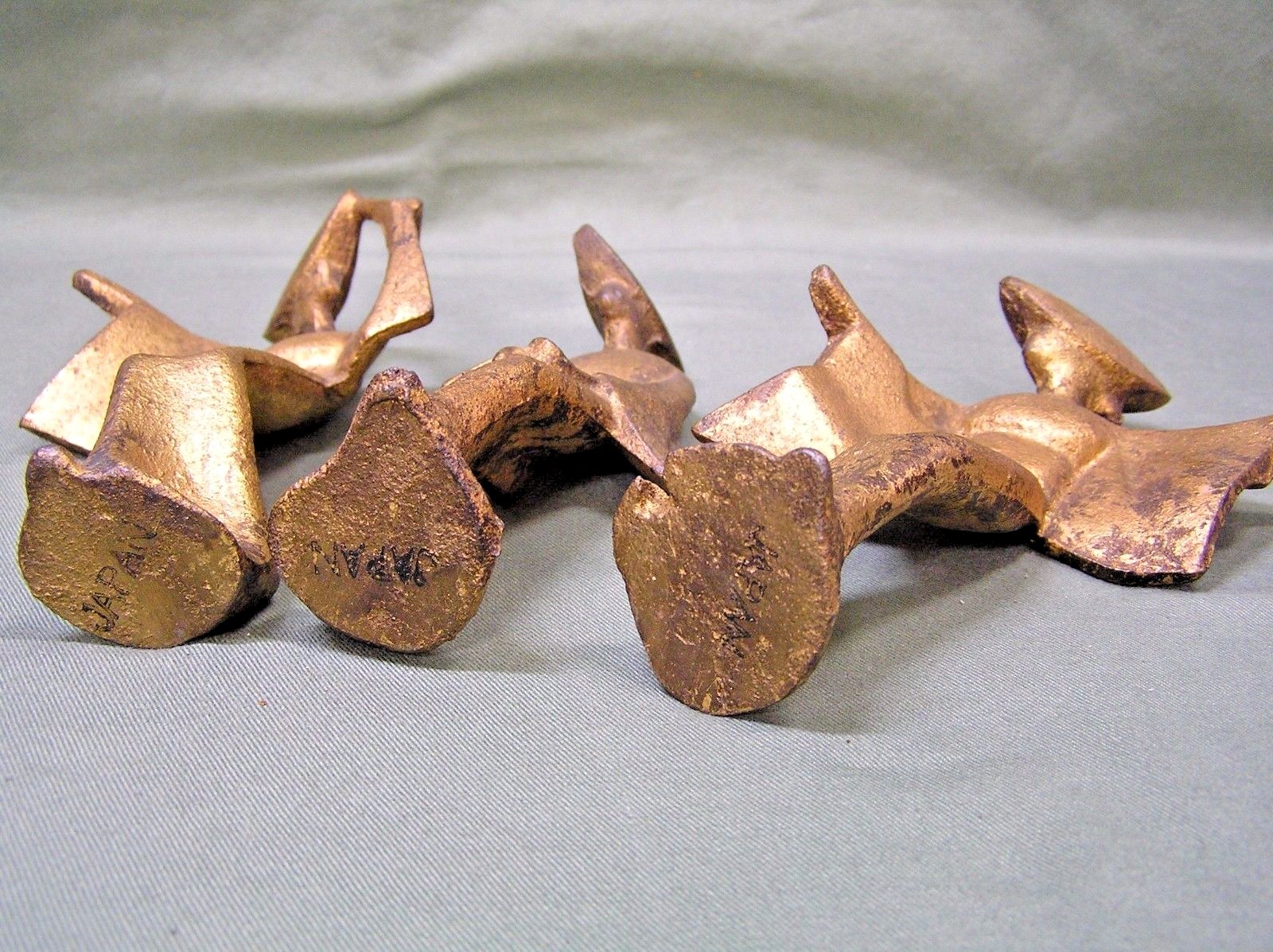 VINTAGE JAPANESE GEISHA 3 GIRLS SHIROKIYA DANCING,SOLID CAST IRON ...