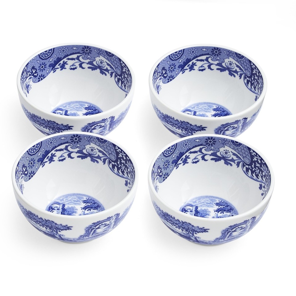 Blue Italian Dip Bowls | Set of 4 Small Serving Bowls for Dips, Sauces ...