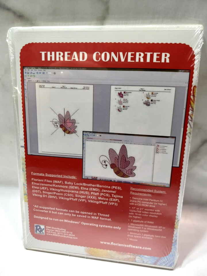 Floriani Thread Converter FL Embroidery Machine Design CD Transform ...