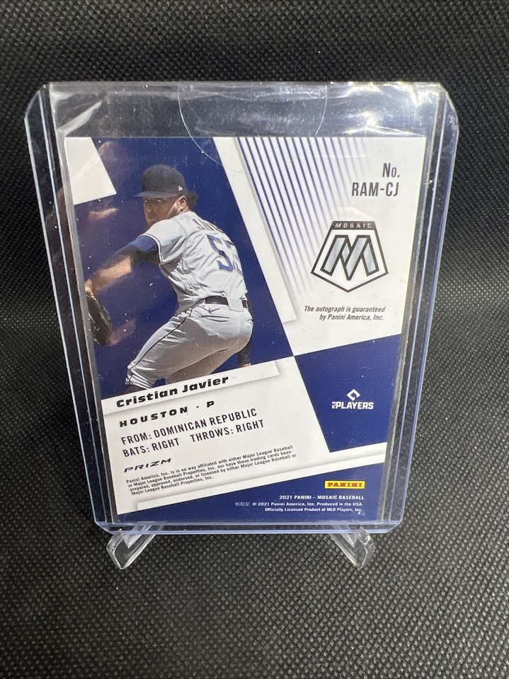 2021 Panini Mosaic Rookie Autographs Cristian Javier Mosaic Prizm Auto ...