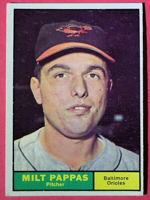 1961 Topps Milt Pappas EX++ #295 Orioles | eBay