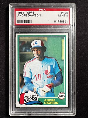1981 Topps #125 Andre Dawson Montreal Expos HOF PSA 9 MINT | eBay