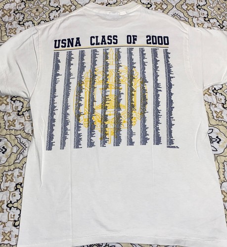 Vintage US Naval Academy USNA Class Of 2000 Single Stitch T-shirt Large ...