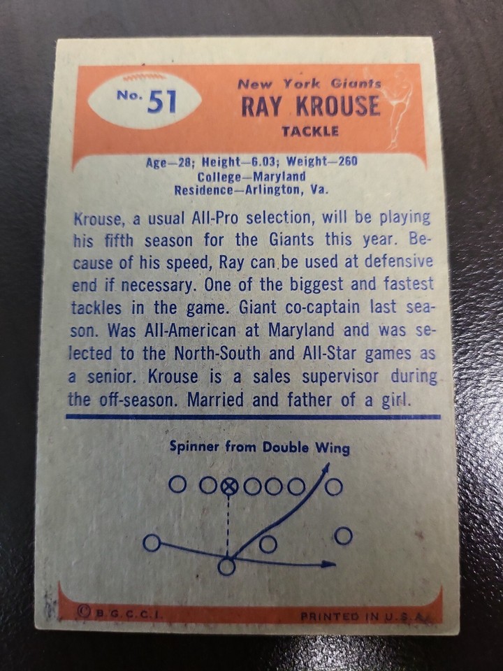1955 Bowman Ray Krouse card #51 | eBay
