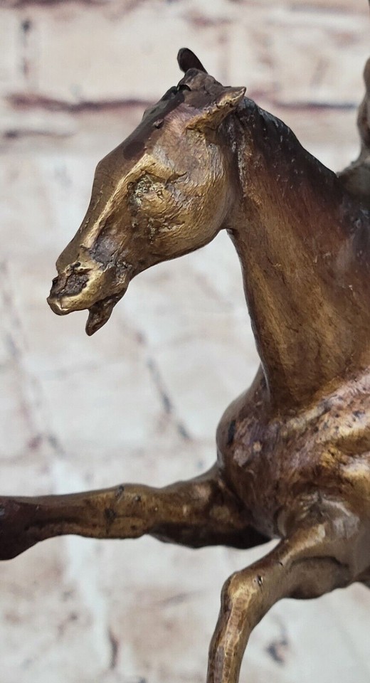 Signed Remington Native American Indian Riding Horse Bronze Sculpture ...