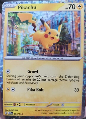 Pikachu 006/015 M23 McDonald’s Match Battle Holo Rare Promo Pokémon TCG ...