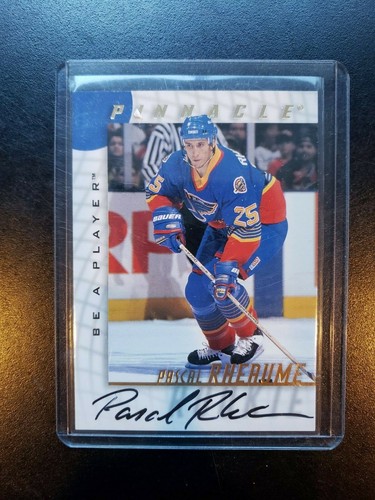 Pascal Rheaume 1997-98 Pinnacle Be A Player Autograph Signed Card Blues ...