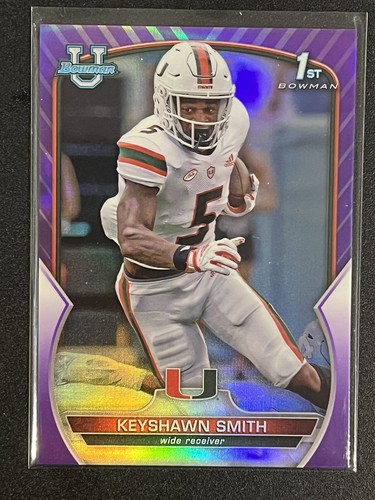 2022 Bowman University Chrome Keyshawn Smith 1st Purple Refractor #55 ...