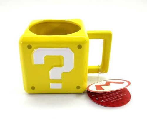 Super Mario Question Block Yellow Mug NWT | eBay
