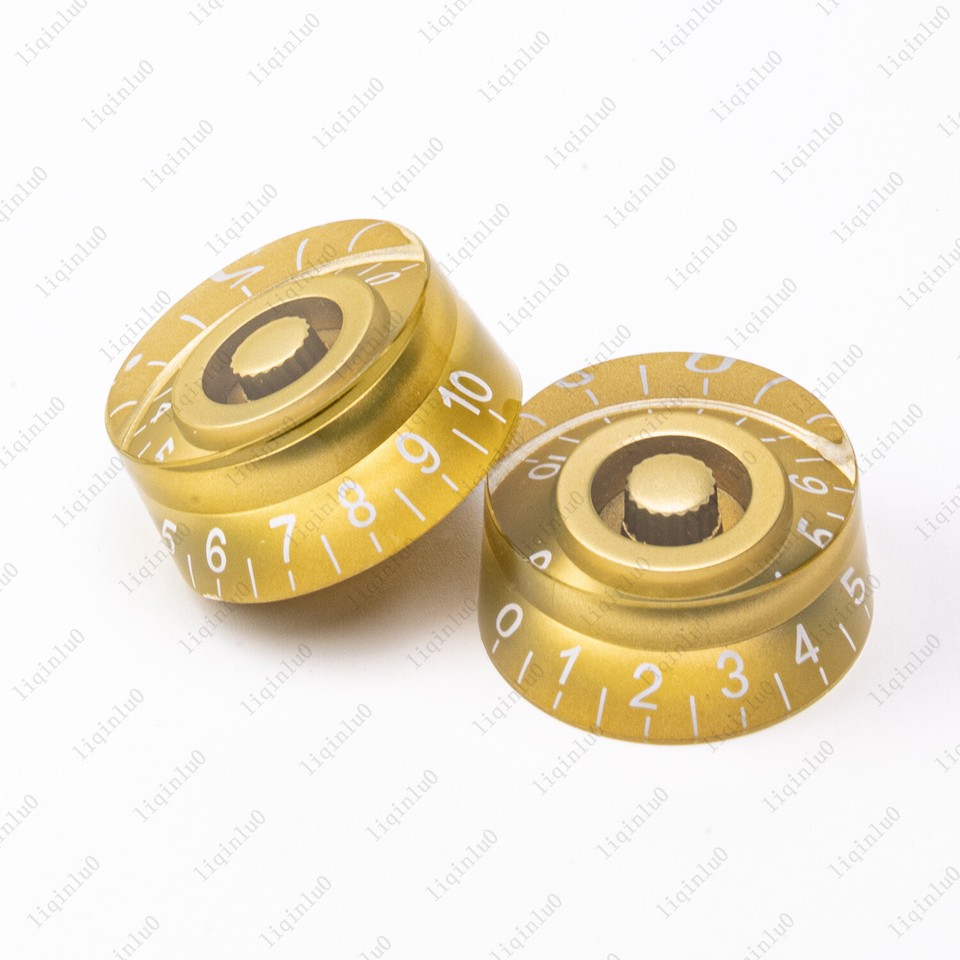 4 Pcs Gold&White LP Guitar Control Knobs Speed Dial Knobs for Les Paul ...