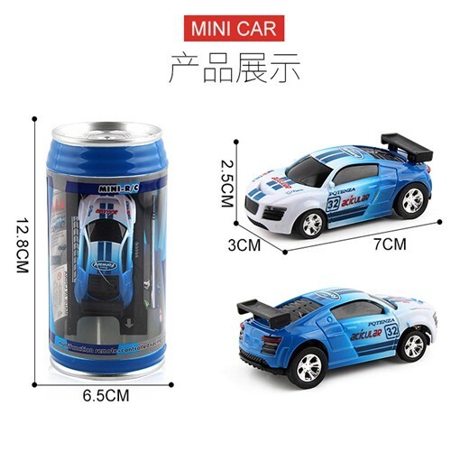 Micro Racing Car Coke Can Car Mini Speed RC Radio Remote Control Xmas ...
