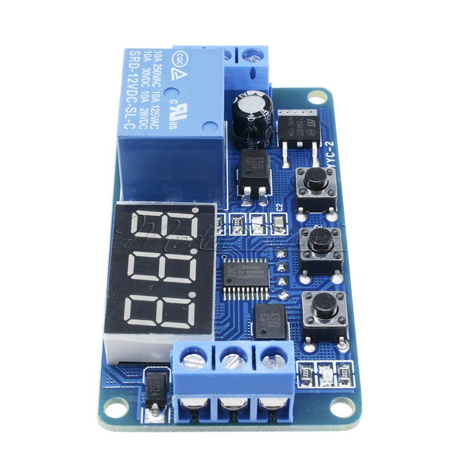 12V Digital LED Display Home Automation Delay Timer Control Switch ...