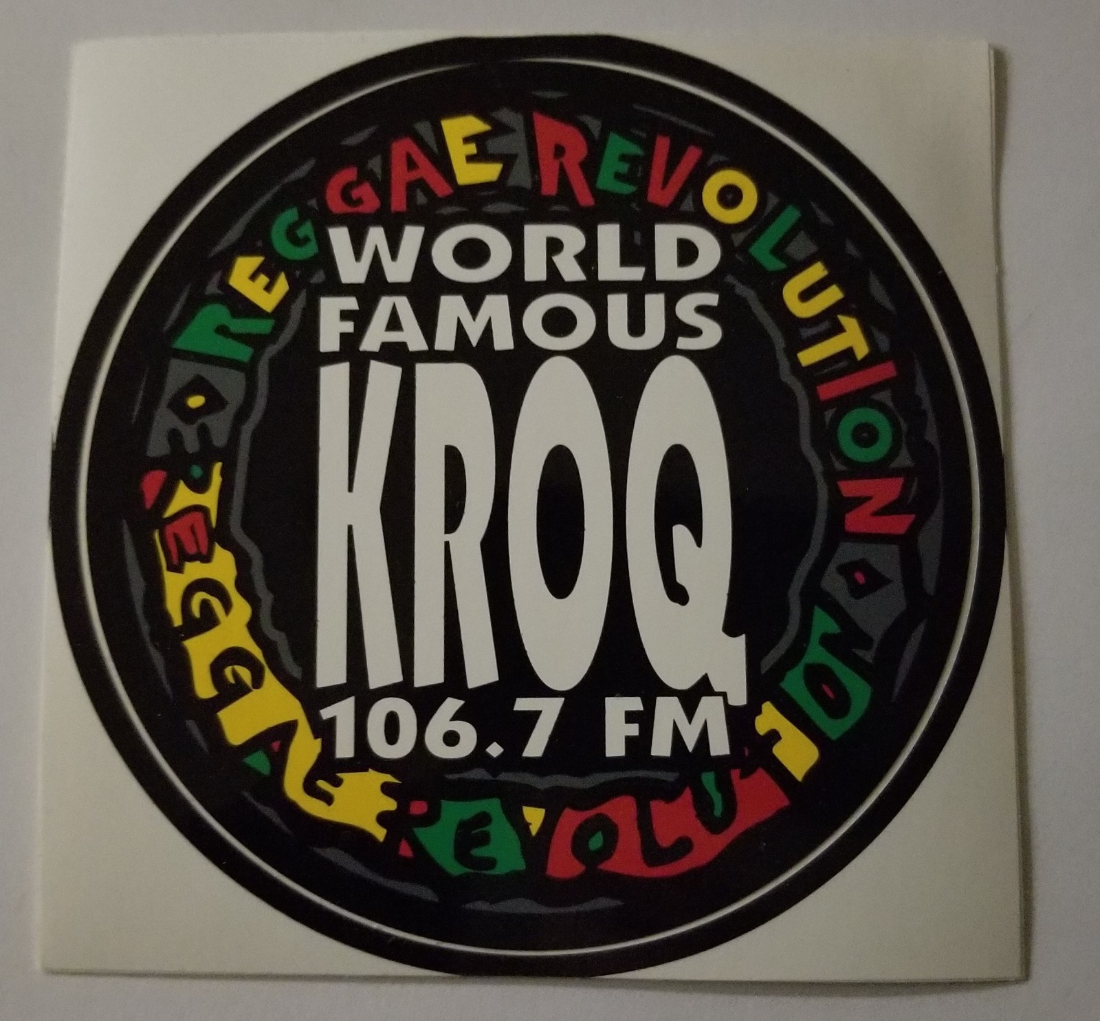 KROQ 106.7 World Famous Reggae Revolution new sticker very rare ...