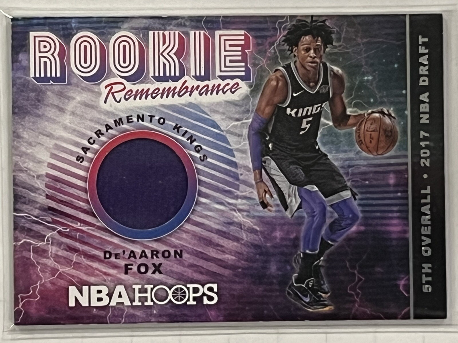 2018-19 NBA Hoops Rookie Remembrance De’Aaron Fox | Player Worn Relic ...