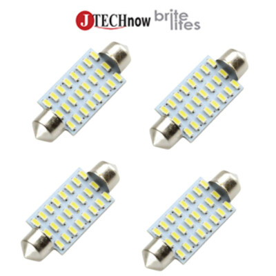 Jtech 4x 36mm(1.42") 24 SMD Super Bright White LED Bulb 6411 6413 6418 ...