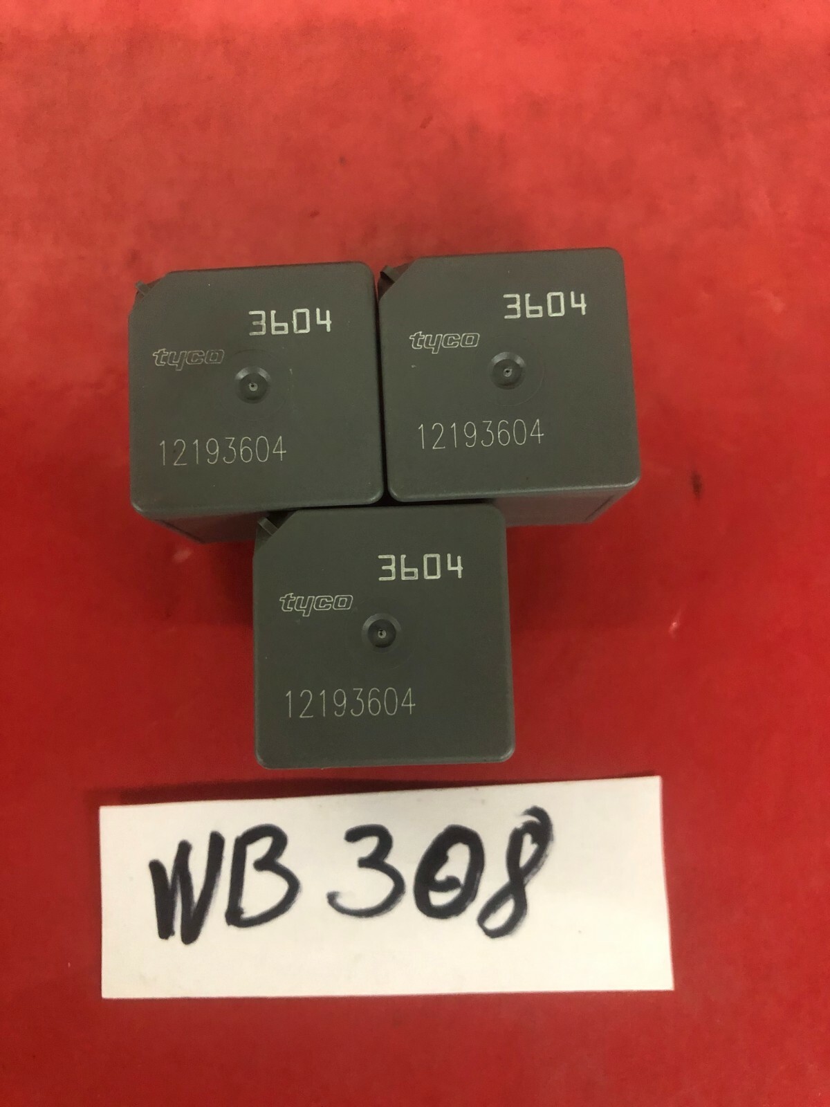 WB308 Set of 3 Tyco Relay 12193604 3604 Relay OEM | eBay