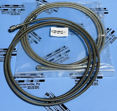 STEEL BRAIDED BRAKE LINES - 3AN FITTINGS - 1/4” OD - 85” LONG !!!SOLD ...