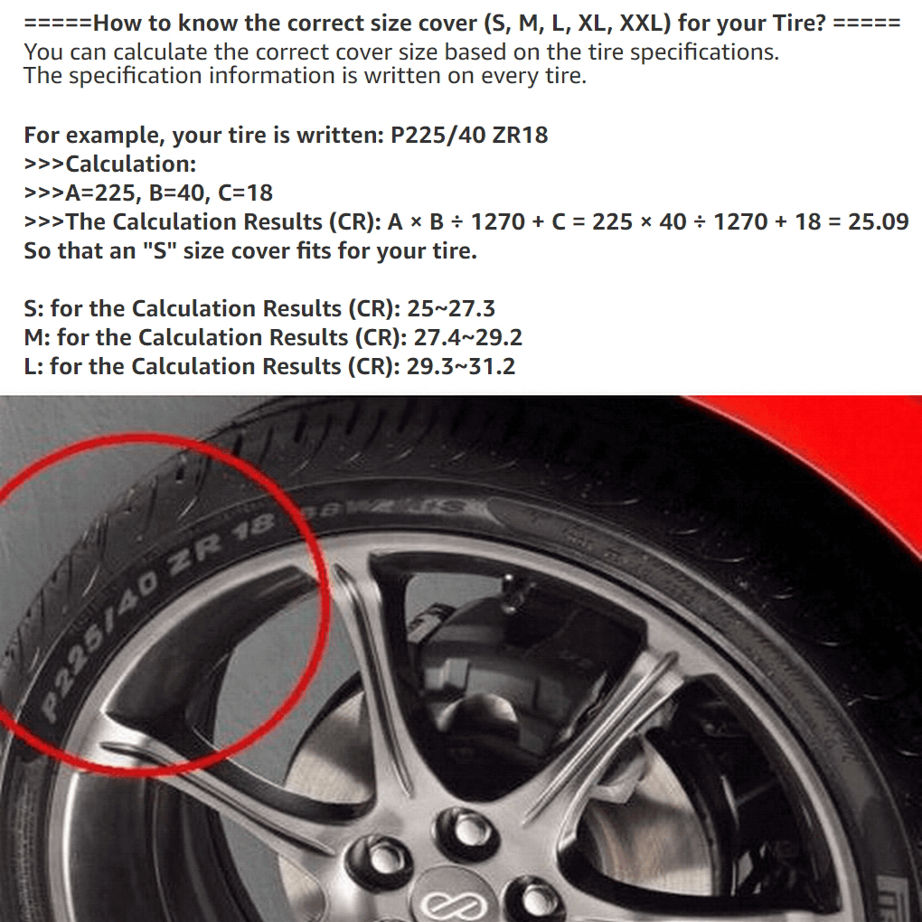 Suzuki Cars Spare Wheel Tyre Tire Soft Cover Bag Protector 26~27S ...