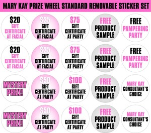 Mary Kay Stickers for Mary Kay Prize Wheel 16 wedge design for 24 ...