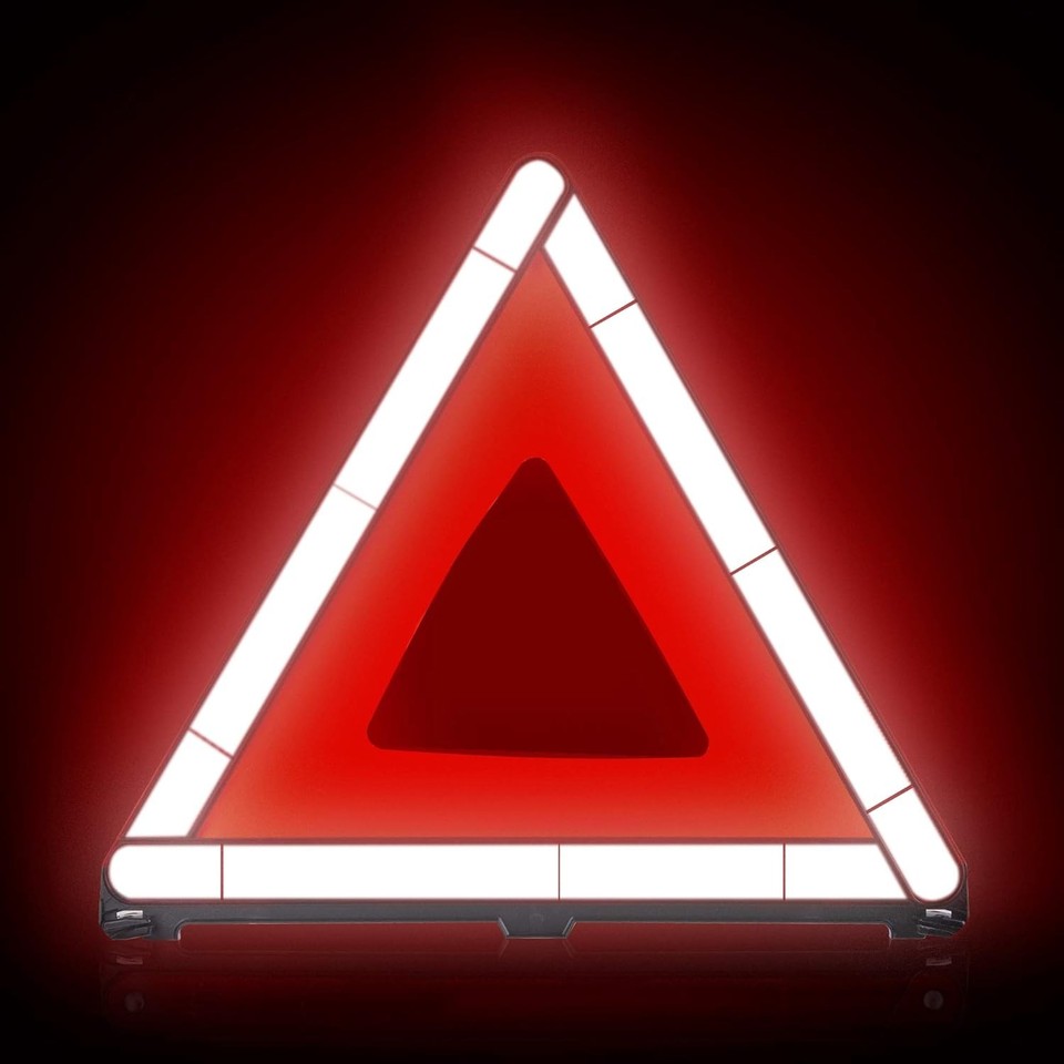 Triple Warning Triangle Emergency Warning Triangle Reflector Safety ...
