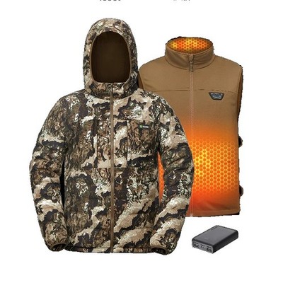 UniHeat 3-in-1 Heated Hunting Jacket w/Vest & Battery - Arctic Camo | eBay