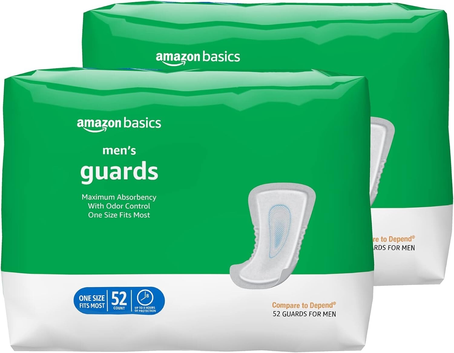 Amazon Basics Incontinence Guards for Men, Maximum Absorbency, 104 ...