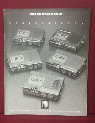 Vintage Marantz PMD Portable MiniDisc Recorders Info Sheet/Brochure B&W ...