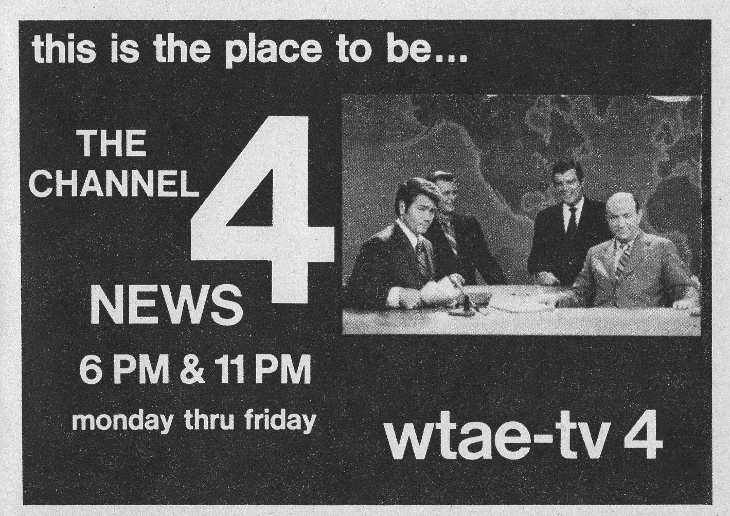 1971 WTAE PITTSBURGH TV NEWS AD ~ PAUL LONG ANCHOR & EDITORIAL VOICE | eBay